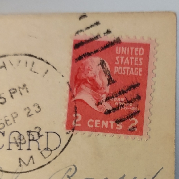 usps | Office | Vintage John Adams 2 Cent Postage Stamp | Poshmark